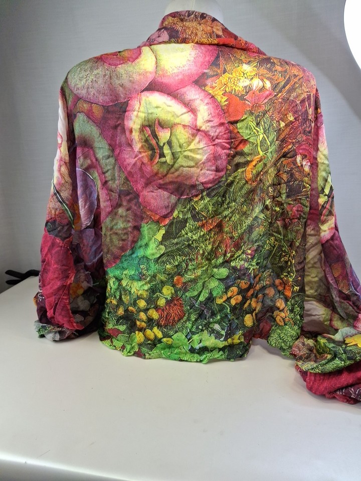OSPREY SCARF By Graeme Ellisdae Floral Multicoloured Bloom Luxury JM105 ...