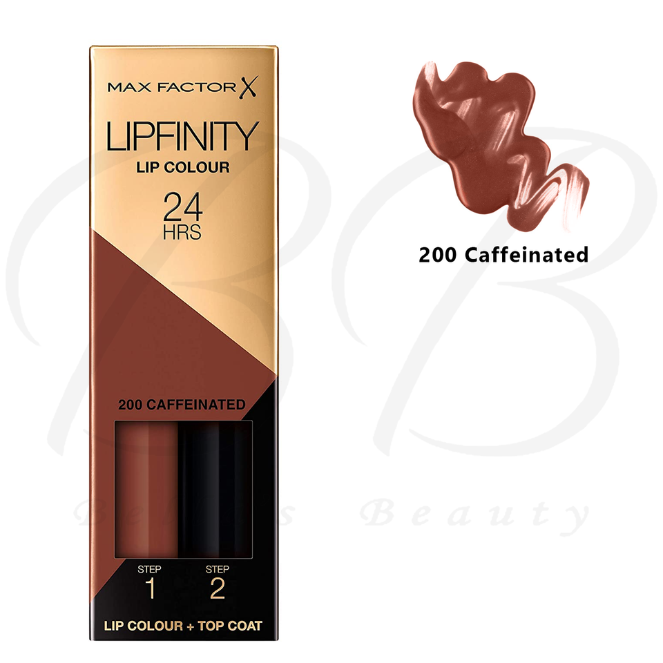 MAX FACTOR Lipfinity 2 Step Lip Colour + Top Coat 24Hrs Lip Tint ...