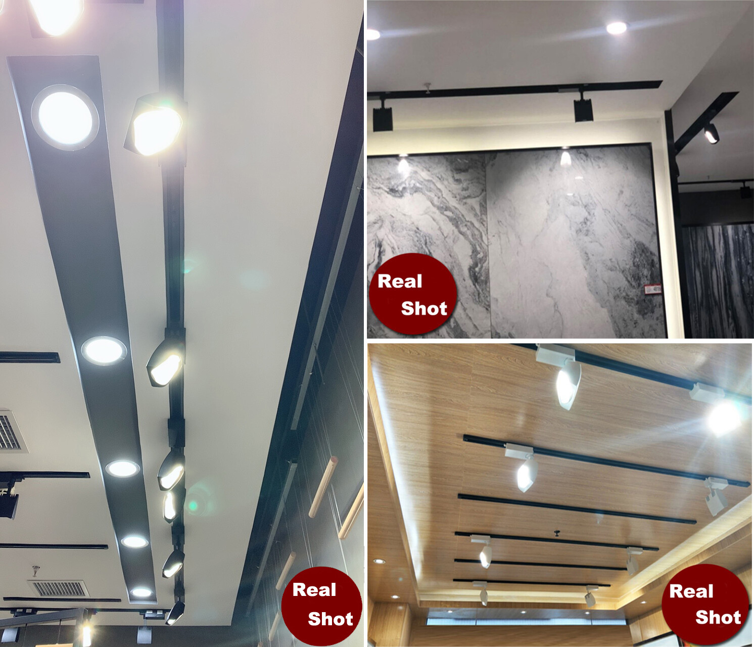 LED Ceiling Side Light Adjustable Picture Project Lamp 2-lineTrack Rail ...