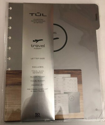 1-TUL,Discbound Refill,Travel Inserts,8 1/2" x 11",50 sheets(new ...