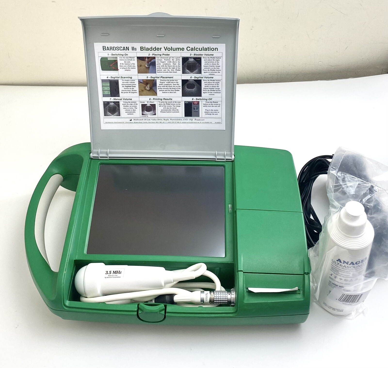 BARDSCAN IIs TOUCHSCREEN ULTRASOUND BLADDER SCANNER UROLOGY + GEL | eBay