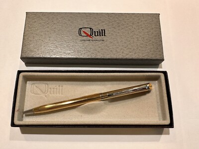 Vintage Quill Ball Point Pen Gold Tone Blue Ink “Rapistan” company Name ...