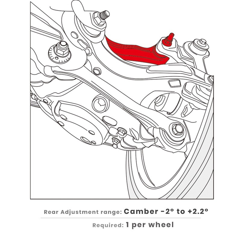 For Ford Edge Mustang & Lincoln MKX Nautilus 2pcs Adjustable Arm Rear ...