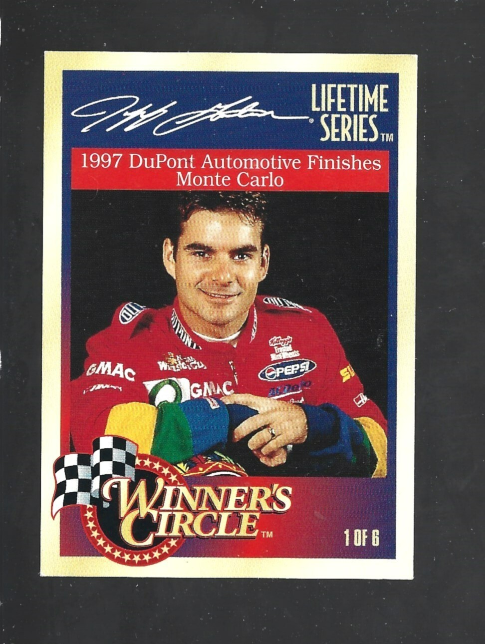 1997 Kenner / Hasbro #1 Jeff Gordon card, NASCAR HOF | eBay