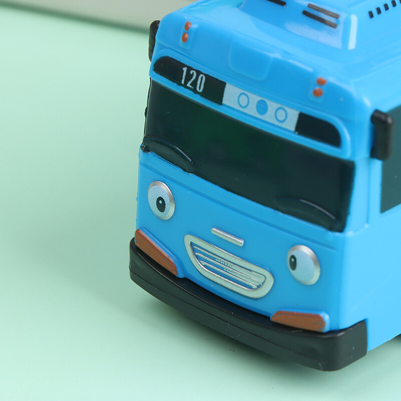 4PCS Tayo The Little Bus Cartoon Pull Back Car Toy Set Kids Educational ...