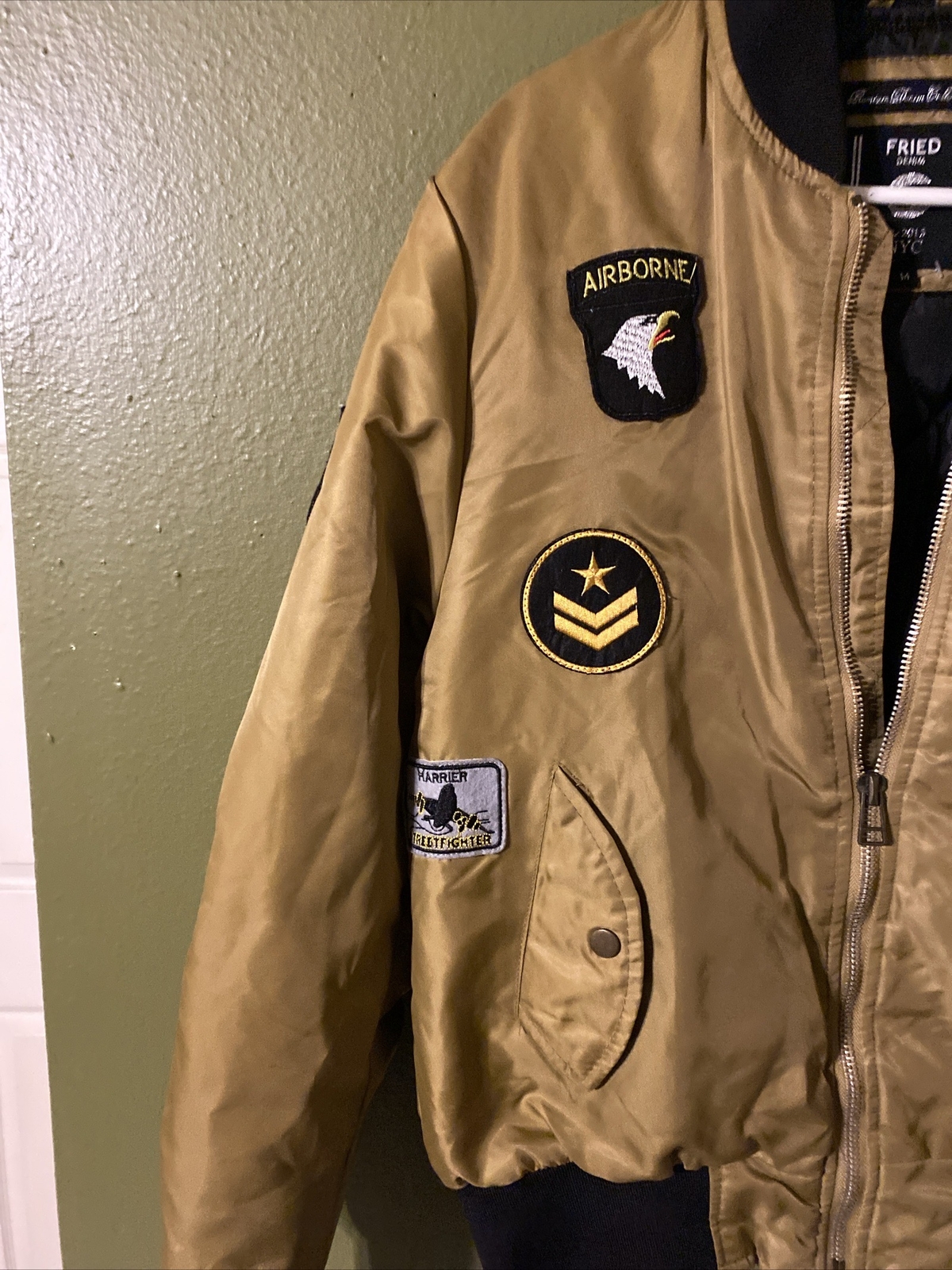 Rare Fried-NYC Tactical Bomber Military Tan Army Air… - Gem