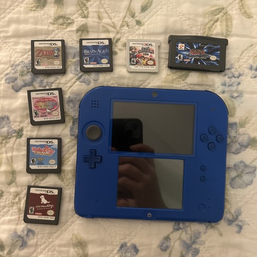 Nintendo 2DS Handheld System Blue, Tested, Working, Includes Games and ...