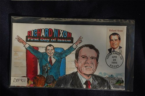 Richard M Nixon 32c Stamp FDC Handpainted Collins#D2401 S#2955 37th US ...