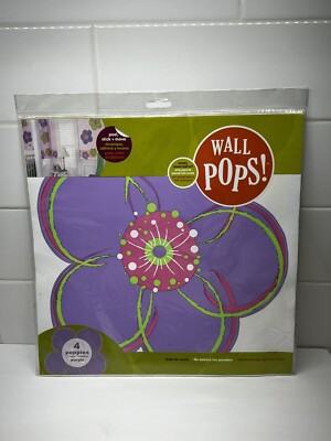 Wall Pops! Removable Wall Art, Large Self-Stick Decals, 4 13" Purple ...