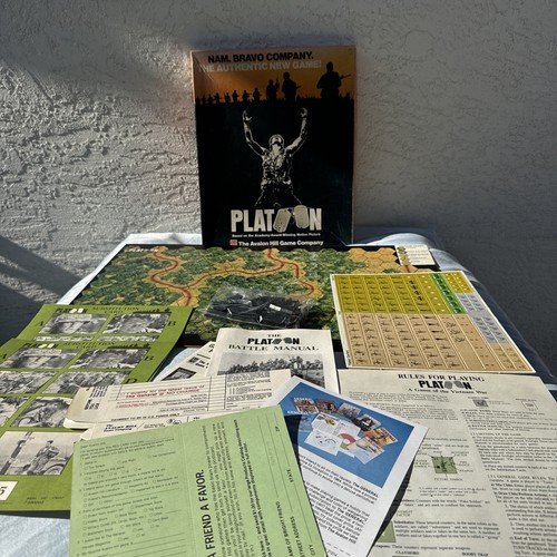 Vintage Avalon Hill Platoon A Game Of The Vietnam War / 1986 ...