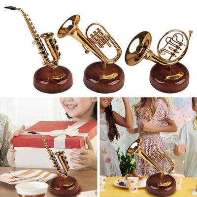 Saxophone Music Box Artwork Rotating Musical Box for Cabinet Desktop ...