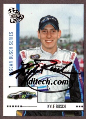 2004 PRESS PASS NASCAR BUSCH SERIES #38 KYLE BUSCH (RC) AUTOGRAPH CARD ...