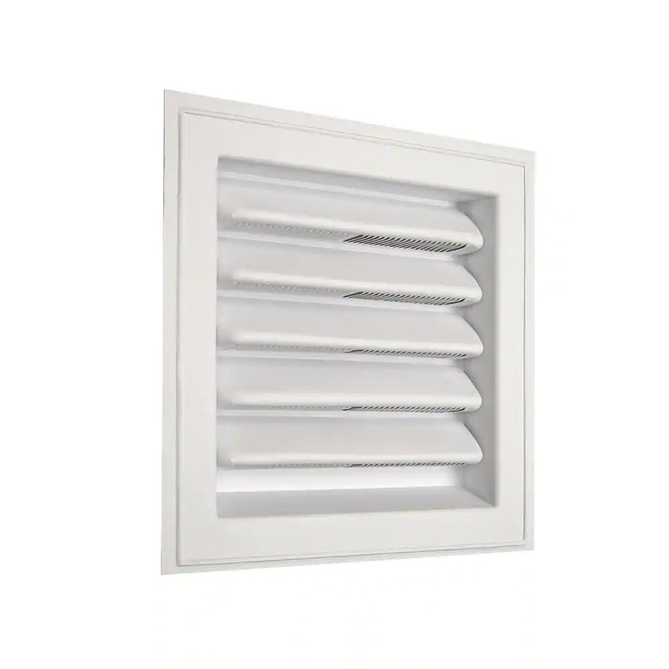 White Plastic Wall Louver, 8x8 inch Static Vent, Ventilation Grille for ...