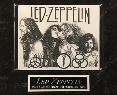 LED ZEPPELIN FRAMED 8X10 B/W ART PRINT/PHOTO-MAN CAVE-12X15 WALL PLAQUE ...