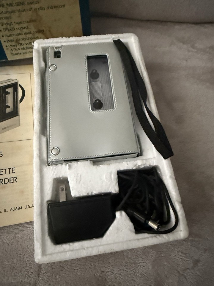 1982 Sears Cassette Player Recorder in Box #57 21741 Excellent ...