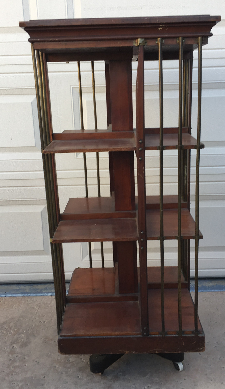 Danner Spinning Revolving Bookcase 1876 Walnut RARE Square Rotating ...