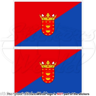 LANZAROTE Flag CANARY ISLANDS Spain Islas Canarias 75mm Vinyl Stickers ...