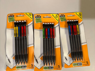 3pack Lot 3 Packs BIC Mechanical Pencils #2 Lead 0.7mm Testing -5 ...