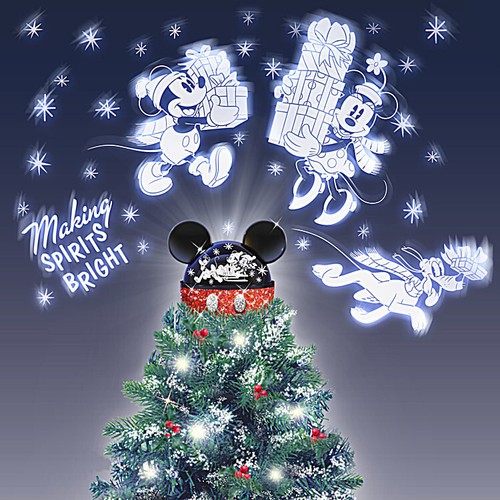 Disney Mickey Mouse Making Spirits Bright Tree Topper Projects Rotating ...