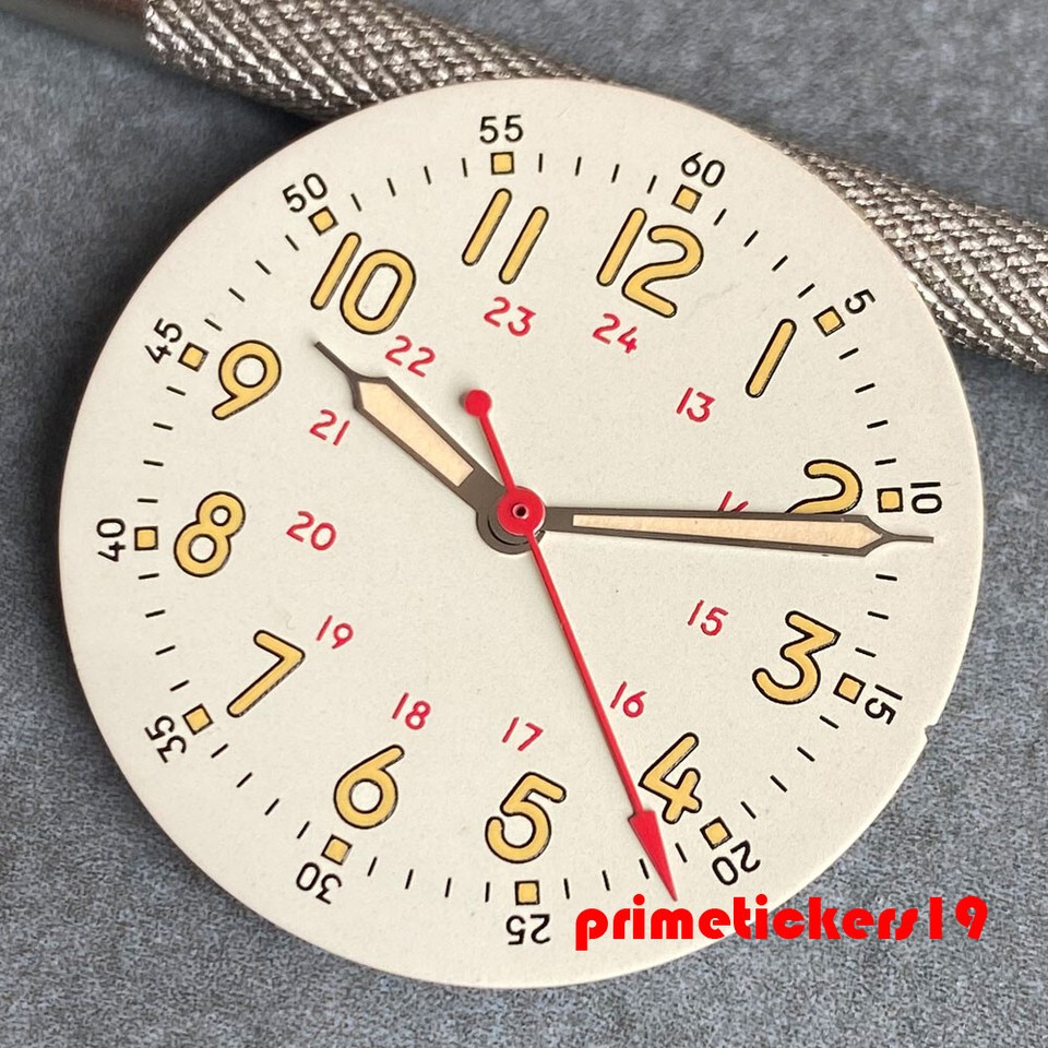 29mm Pilot Style Watch Dial Face Hands Set Luminous Fit NH35 NH36 ...