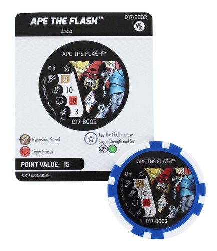 Heroclix DC Comics D17-B001/D17-B002 Ape Superman & Ape The Flash Token ...