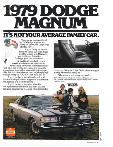 1979 DODGE MAGNUM PRINT AD DODGE COLOR VINTAGE AD | eBay
