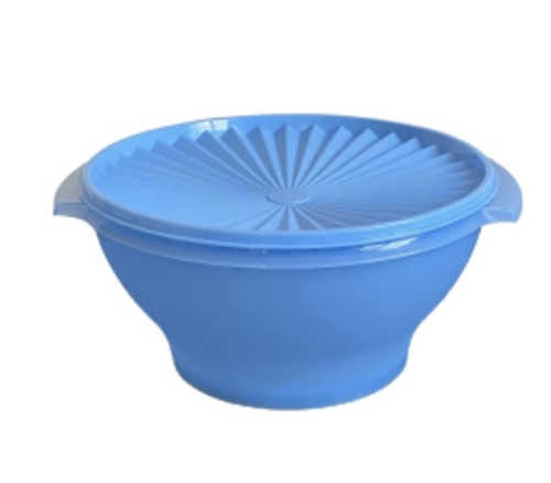 Tupperware Servalier Bowl 17-cups Powder Blue w/ One Touch Seal Rare ...