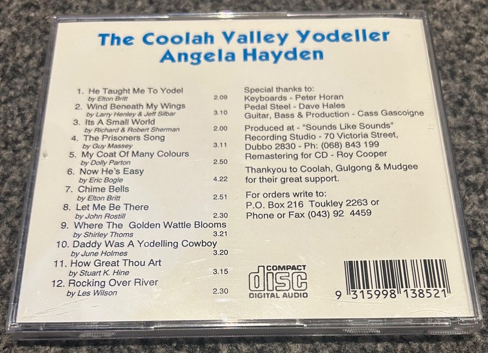Angela Hayden CD The Coolah Valley Yodeller | eBay UK