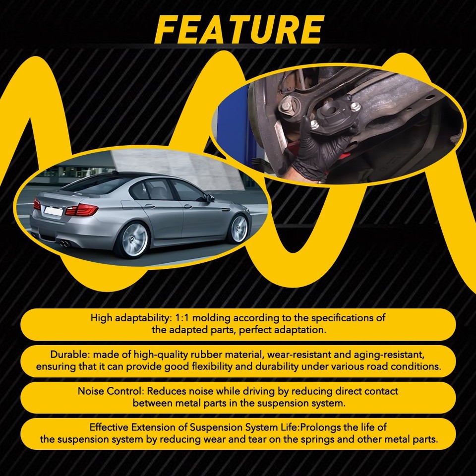 Rear Strut Shock Top Mounts Support Upper Lower Bump Stop For BMW E82 ...