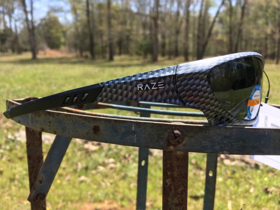 RAZE Eyewear Sunglasses Predator carbon fiber HDP smoke polarized black ...