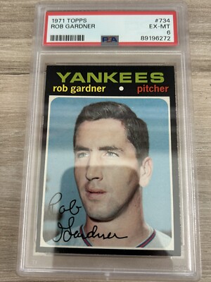1971 Topps #734 Rob Gardner Yankees SHORT-PRINT PSA 6 Sp New Label | eBay