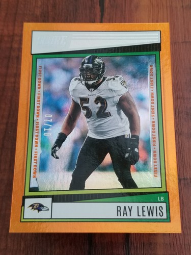 Ray Lewis 2022 Panini Score NFL Football #190 First Down Orange Card ...