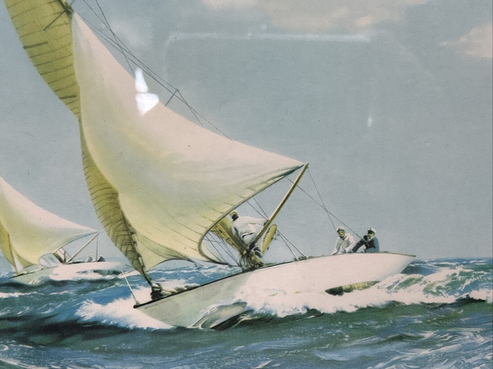 "NECK AND NECK" MONTEGUE DAWSON Frost & Reed Framed PRINT 15 X 19 ...