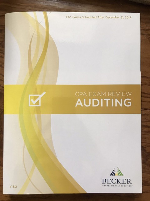 Becker Professional Education CPA Exam Review - V 3. 2 Auditing ...