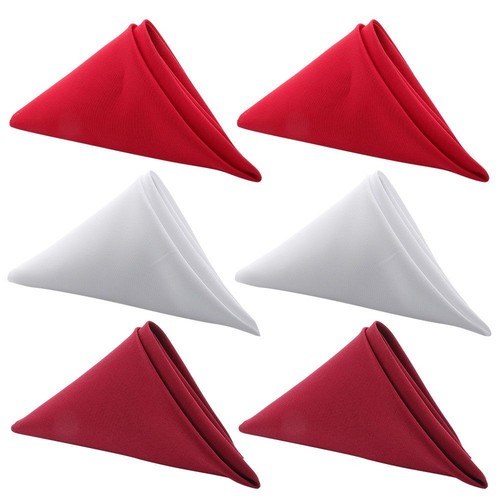 Hotel Soft Washable Solid Red Dinner Napkins Cloth Napkins Wedding ...