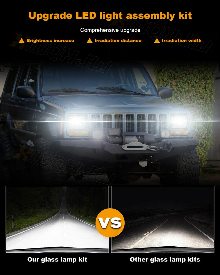 7X6'' 5X7" DRL LED Headlights Sealed Beams For Mack CH CH600 MS300P ...