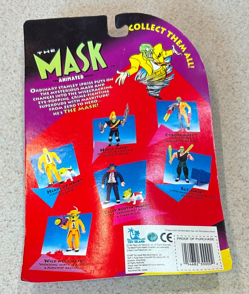 THE MASK ANIMATED SERIES -- Cyborg Mask Action Figure (1997 Toy Island ...