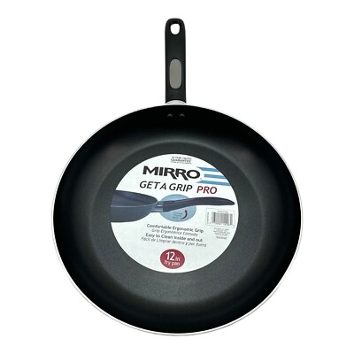 Mirro A7970784 Get A Grip Aluminum Nonstick 12-Inch Fry Pan / Saute Pan ...