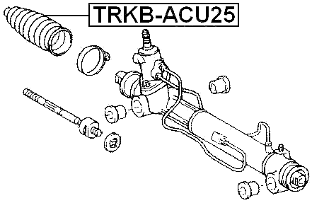 TRKB-ACU25 Febest STEERING GEAR BOOT 48001-1KA0D, 45535-48020, 45535 ...