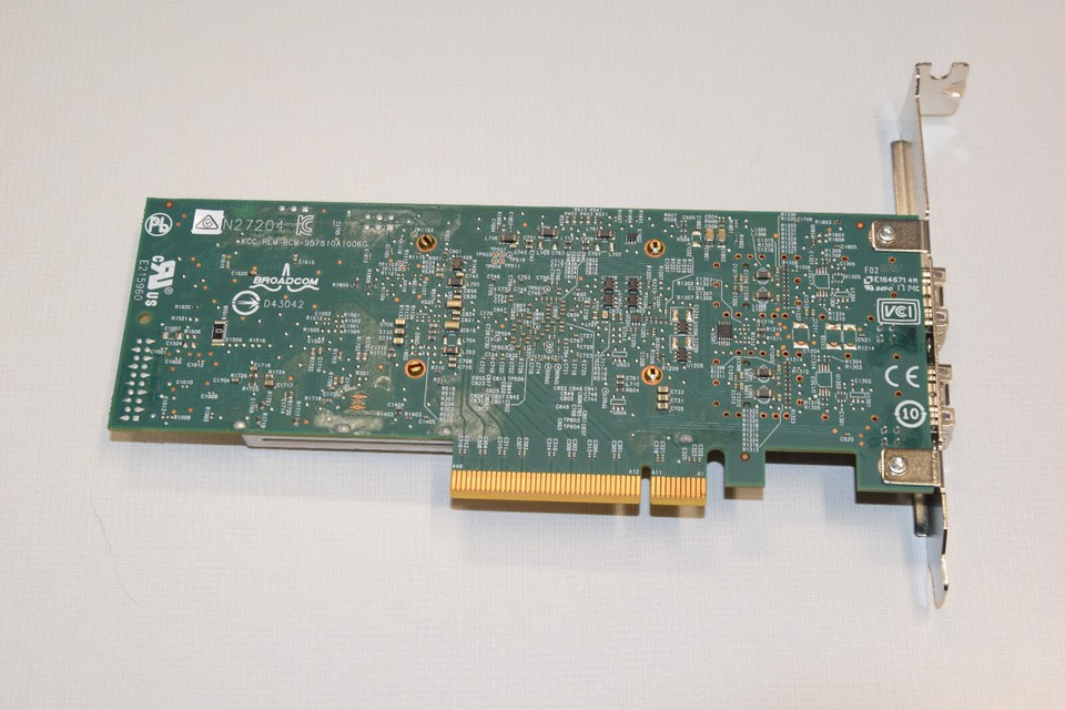 Dell N20KJ Broadcom Dual SFP+ Port 10Gb Network Card Full Height PCI ...