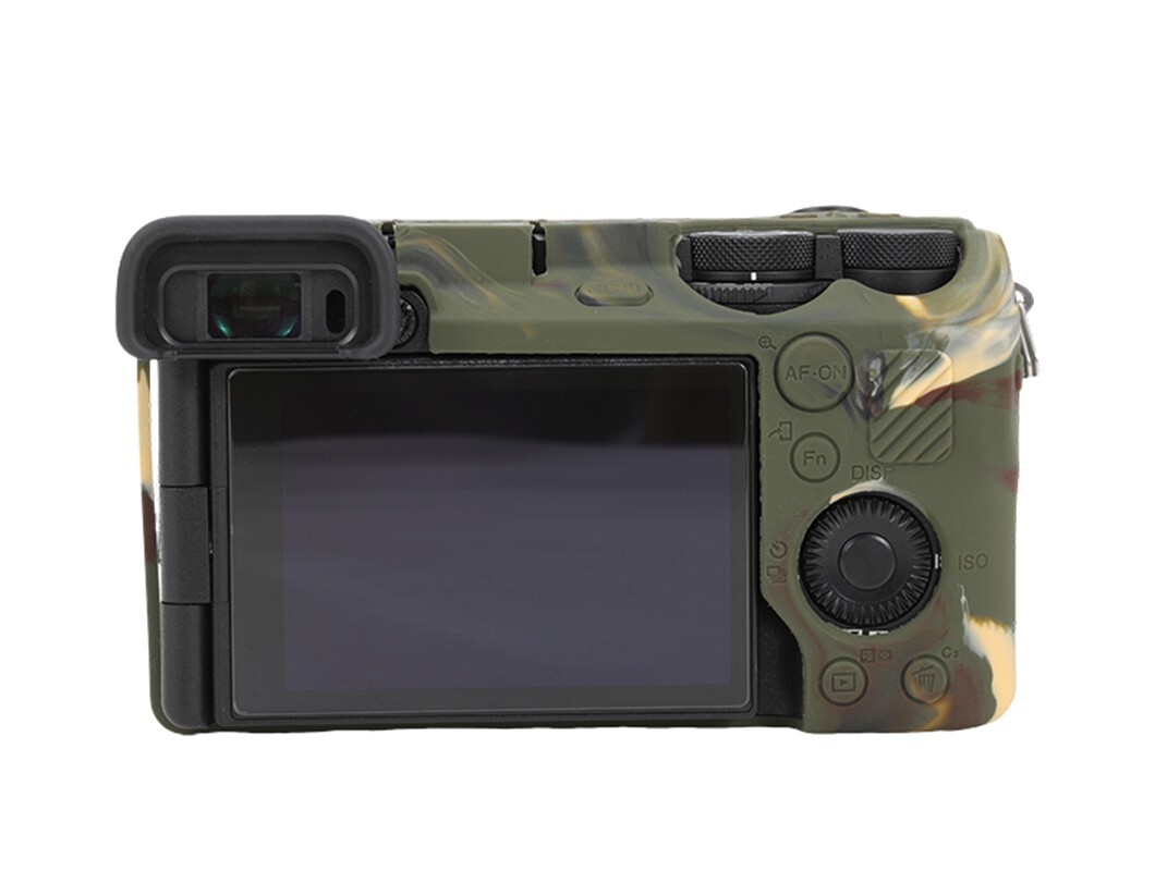 Soft Textured Silicone Skin Case for Sony Alpha A6700 Camo Green - UK ...