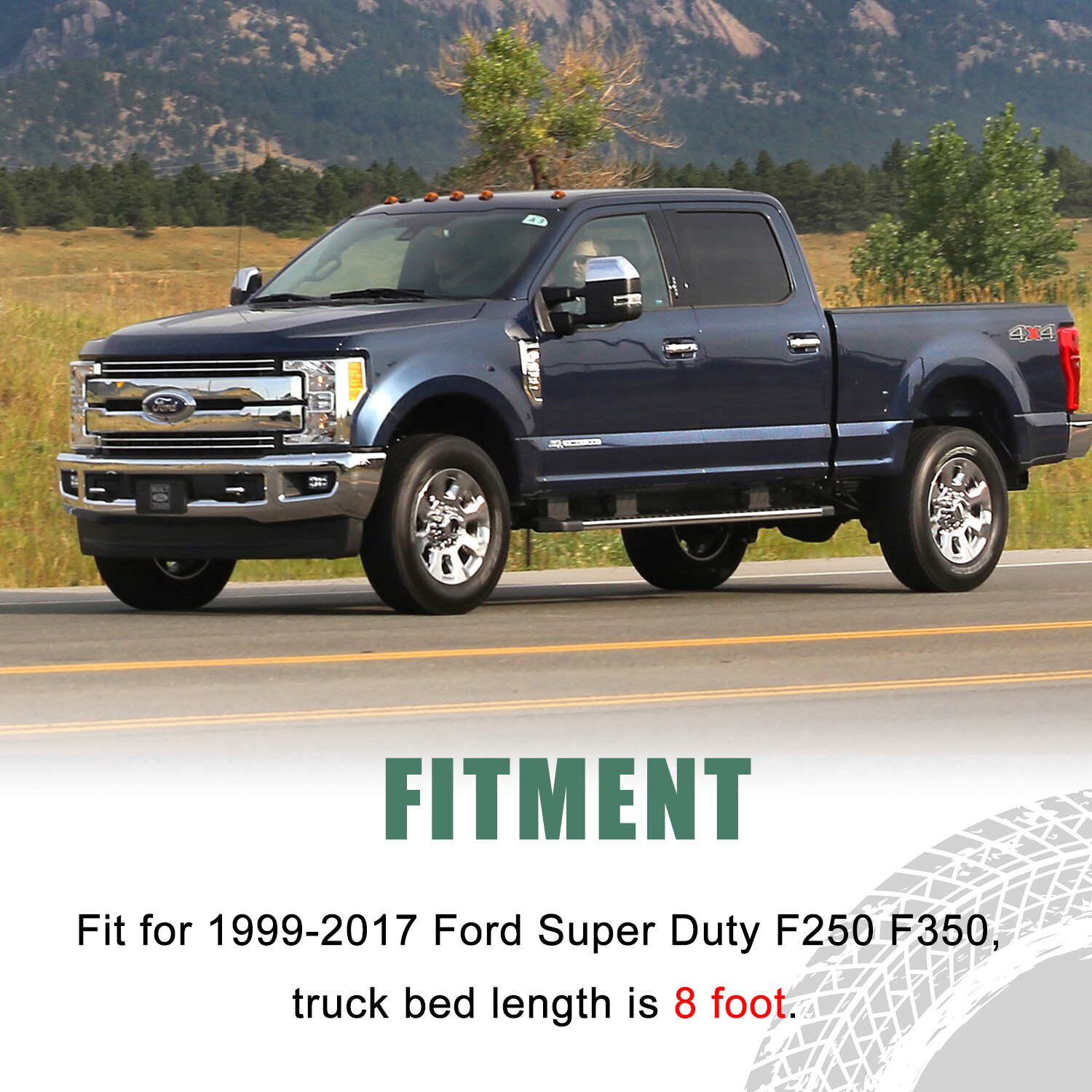 4x Truck Bed Support Rails For 99-17 Ford Super Duty F250 F350 8ft Bed ...