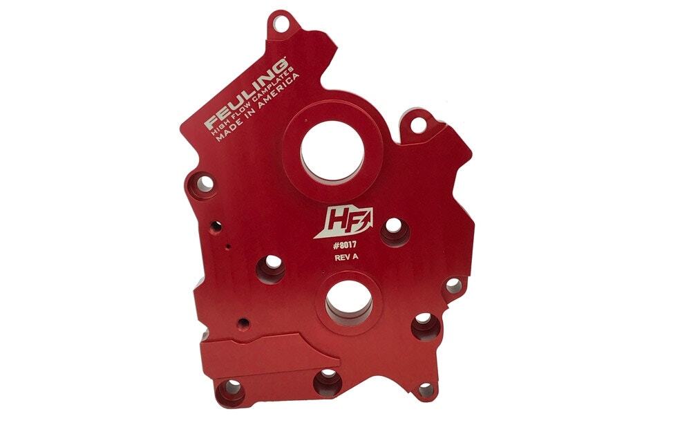 Feuling 8017 Red Billet Aluminum High Flow Cam Plate Kit 17-18 Harley ...