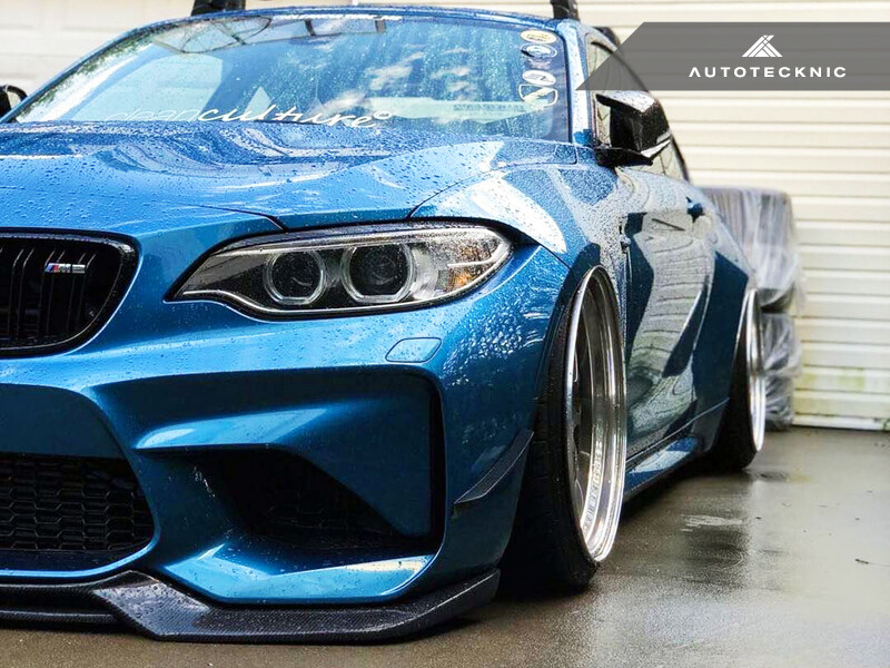 AUTOTECKNIC CARBON FIBER FRONT BUMPER DOWNFORCE CANARDS - BMW F87 M2 ...