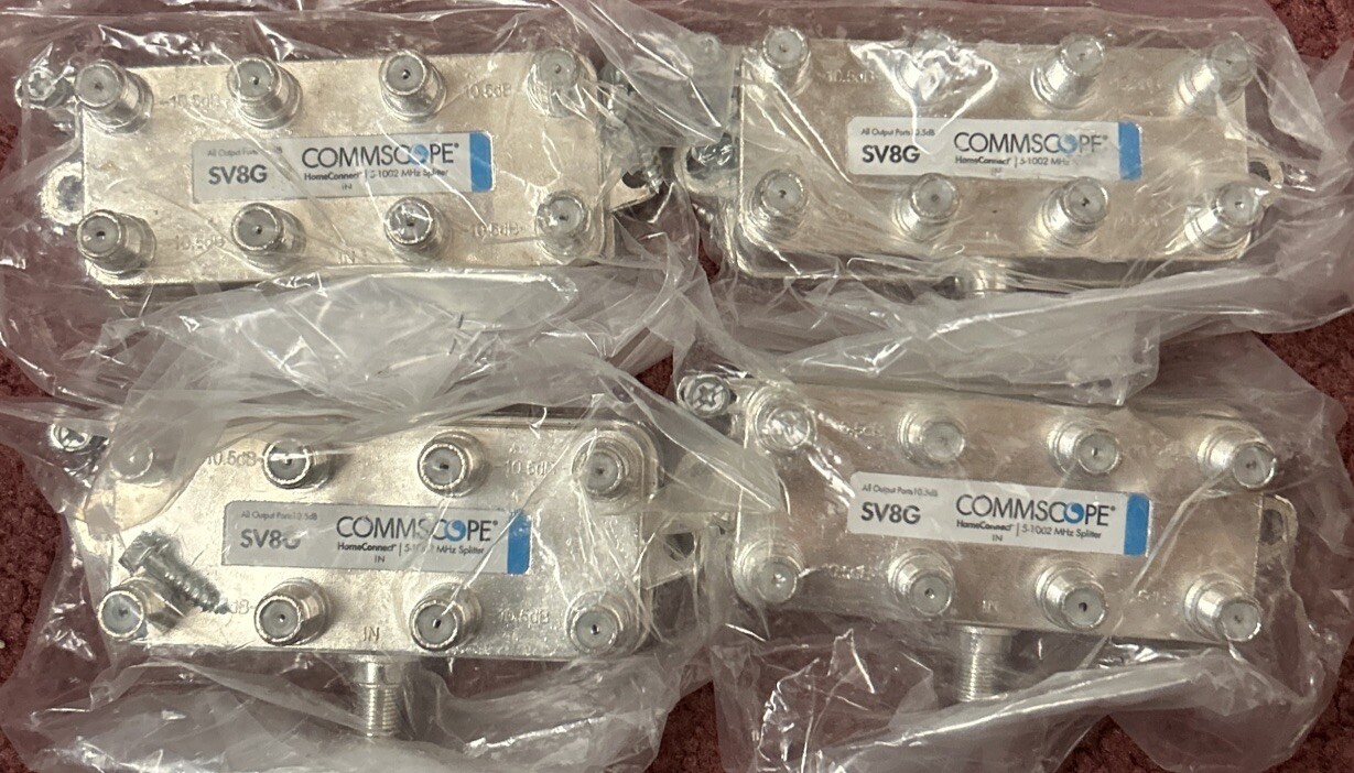 4 New Commscope SV8G 8 Way Splitter 5-1002MHz Coaxial Cable Antenna | eBay