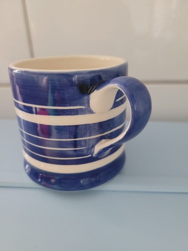 Whittard Of Chelsea Tea Clipper Mug Blue White Stripe Handpainted ...