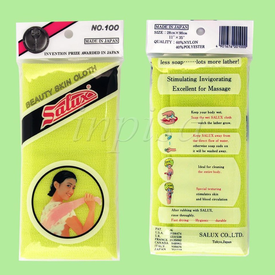 SALUX 1 x JAPANESE BEAUTY SKIN CLOTH BATH BODY TOWEL EXFOLIATING WASH ...