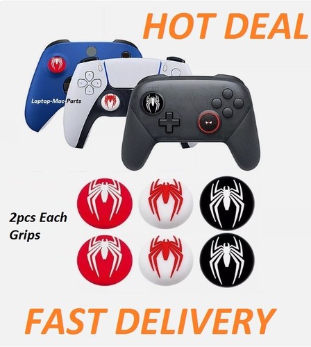 6pcs Spiderman Thumb Grips For PS5 PS4 XBOX One X S Controller Skin ...