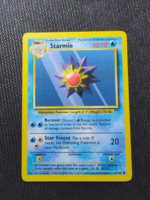 Pokémon TCG Starmie Base Set 64/102 Regular Unlimited Common NM | eBay