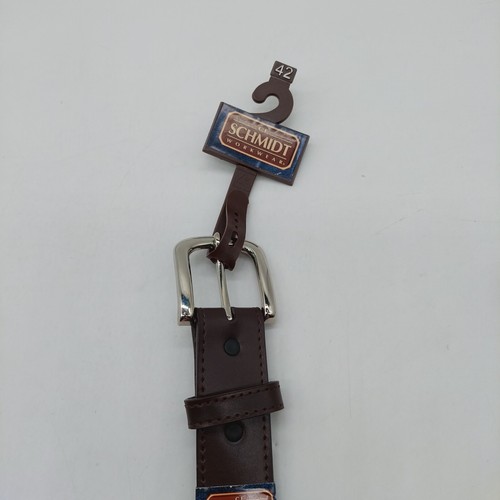 C.E. Schmidt Workwear Brown Leather Belt Men's 42 Silver Buckle Man ...